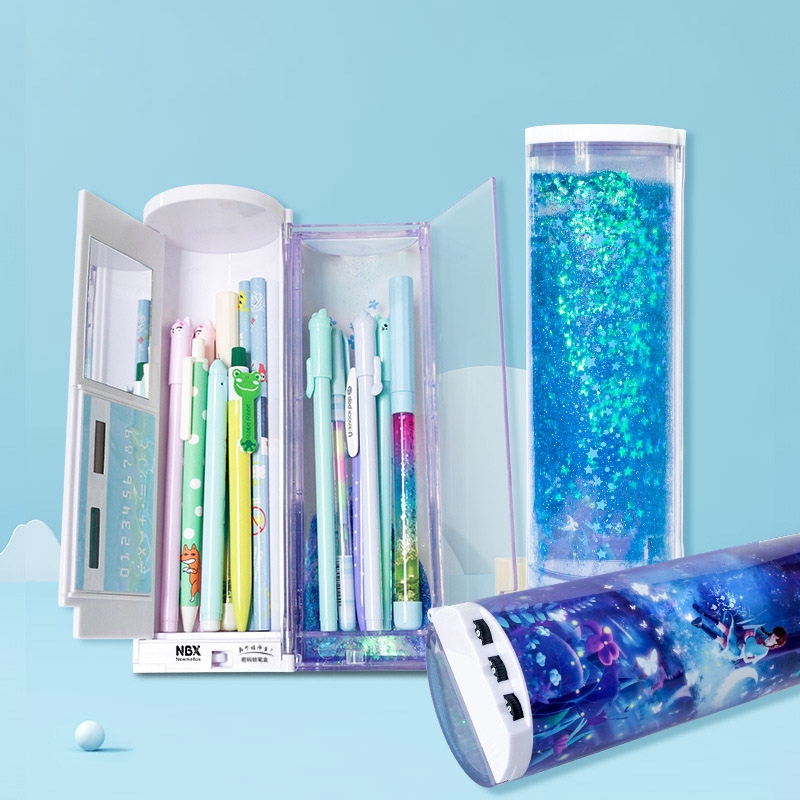 130Cute Quicksand Password Pencil Case Kawaii Multifunctional Pencil ...