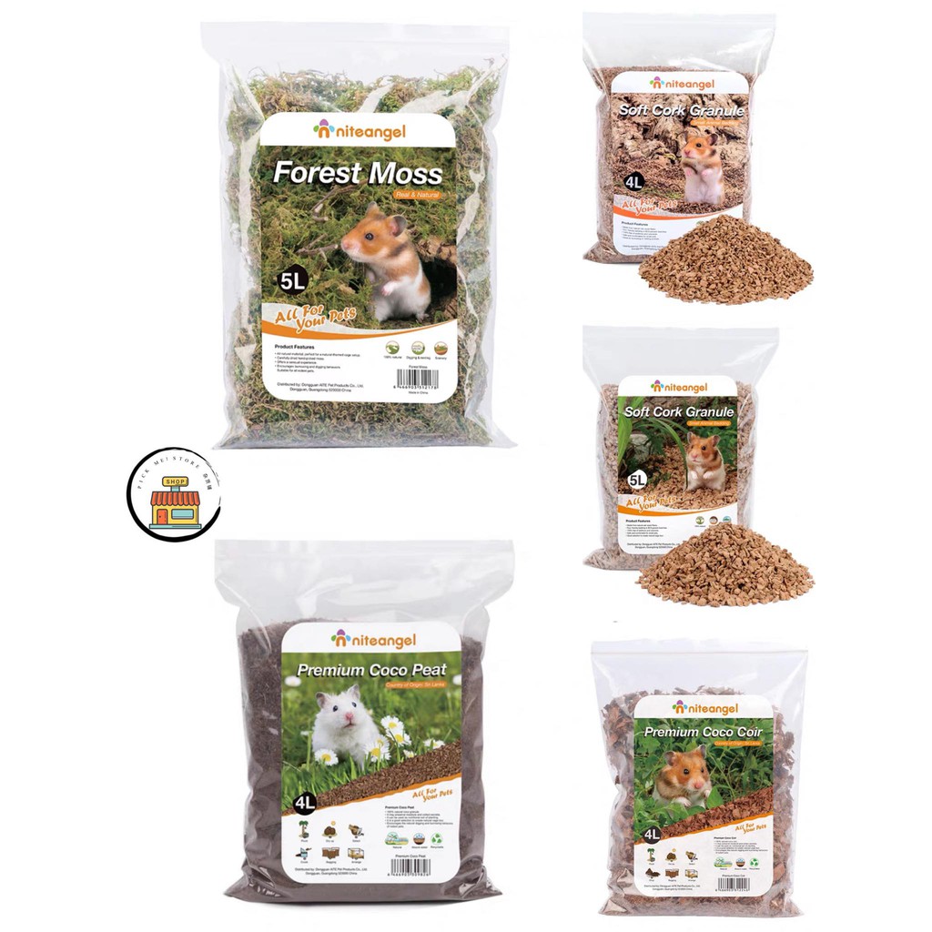 Niteangel Coco Peat, Coco Coir, Forest Moss, Soft Cork Granule Hamster ...