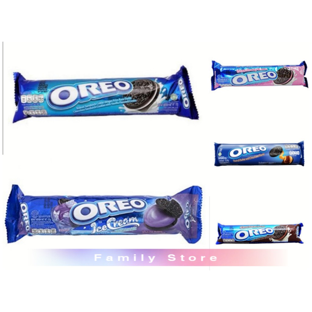 Oreo Sandwich Cookies Vanila, Chocolate Creme, Stawberry, Peanut Butter ...