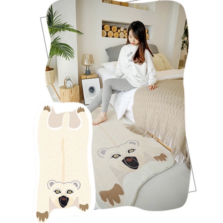 Cashmere Soft Bedside Carpet Fun Animal Pattern Kids Room Baby Room ...