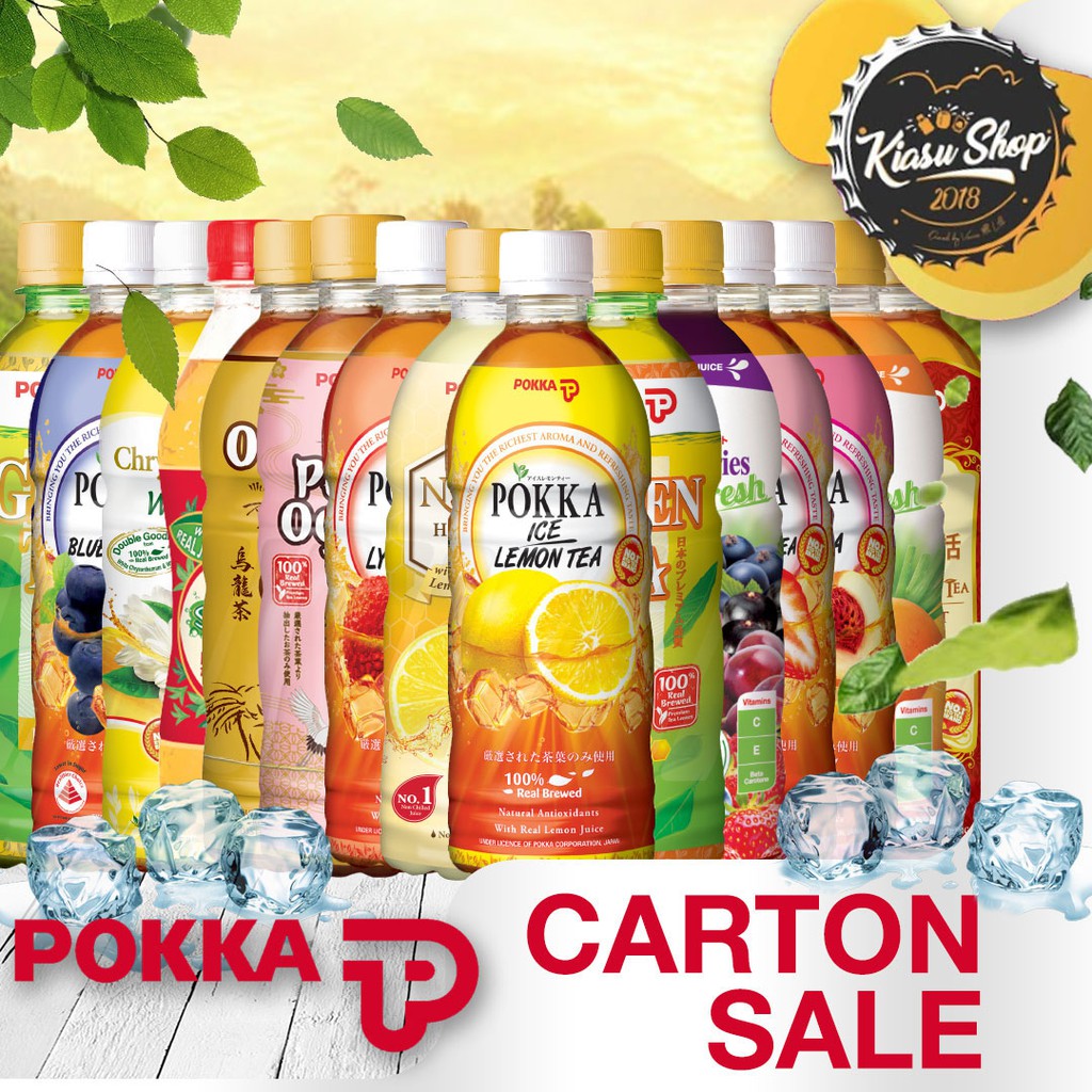 [Bundle of 24] Pokka Assorted Refreshing 500ML Flavored Drinks ...