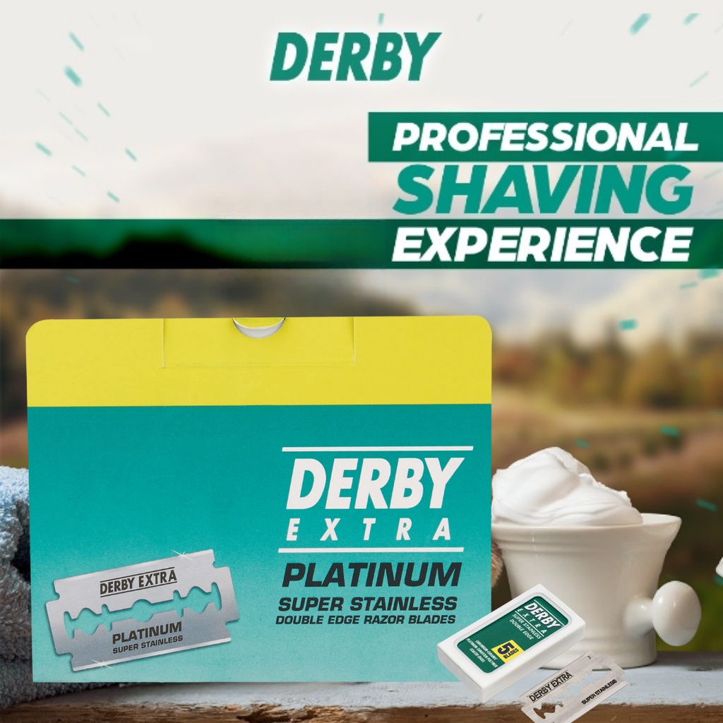 50 Blades of Derby Extra Platinum Stainless Double Edge Safety Razor ...