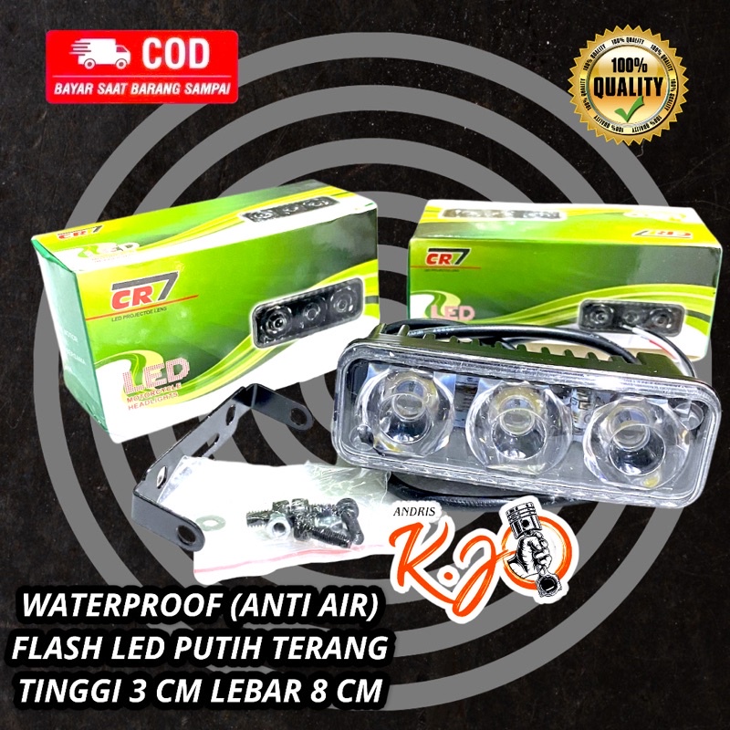 MATA PUTIH Cr7 3-eyes LED White Shooting Light - KLX CRF DTRACKER ...