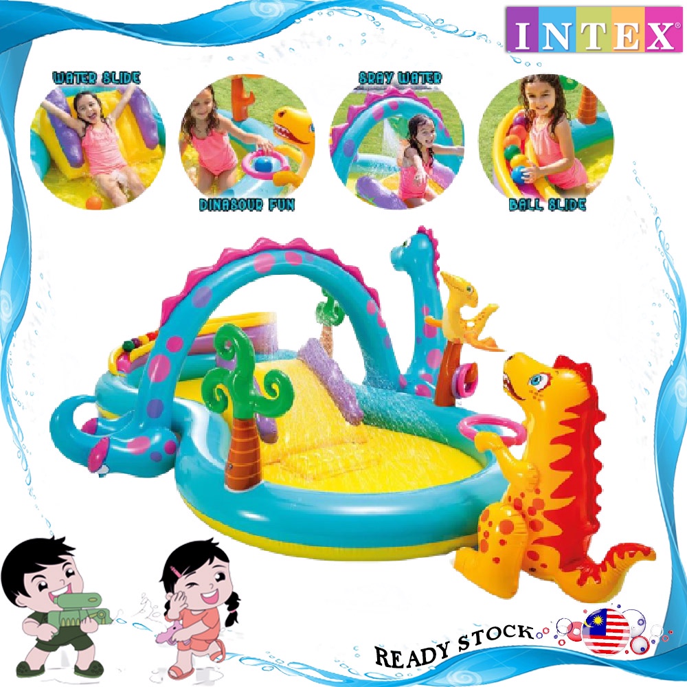INTEX Dinoland Play Center Children Toy Play Ground Inflatable Kids ...