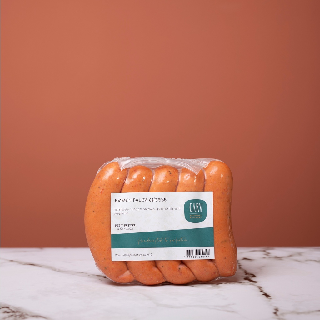 Carv Butchery Emmentaler Cheese Sausage 400gm | Shopee Singapore