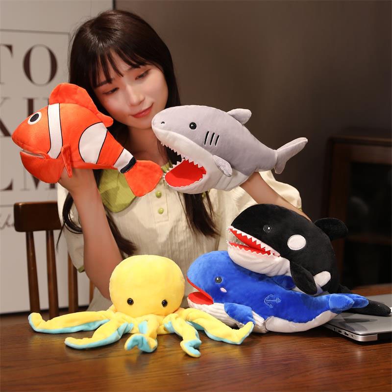9 Styles Stuffed Toy Alligator Clownfish Tropical Fish Penguin Octopus ...