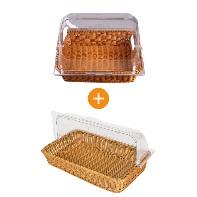 Bread Fruit Basket with Lid / Food Display Basket with Flip Top ...