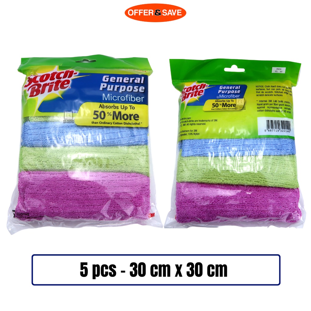 3M Scotch-Brite General Purpose Cloth Dusting Cloth Kitchen Cloth ...
