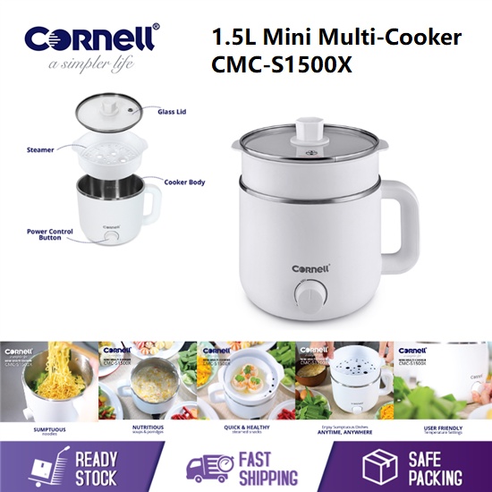 Cornell 1.5L Mini Multi-Cooker Personal Steamboat Noodle Cooker CMC ...