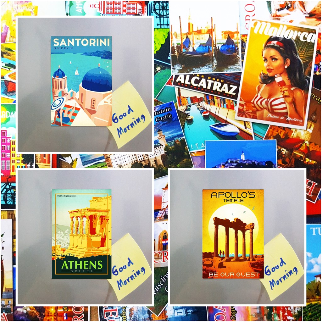 Fridge Magnet Greece 2 × 3 Inch Souvenir set F 2x3 " | Shopee Singapore