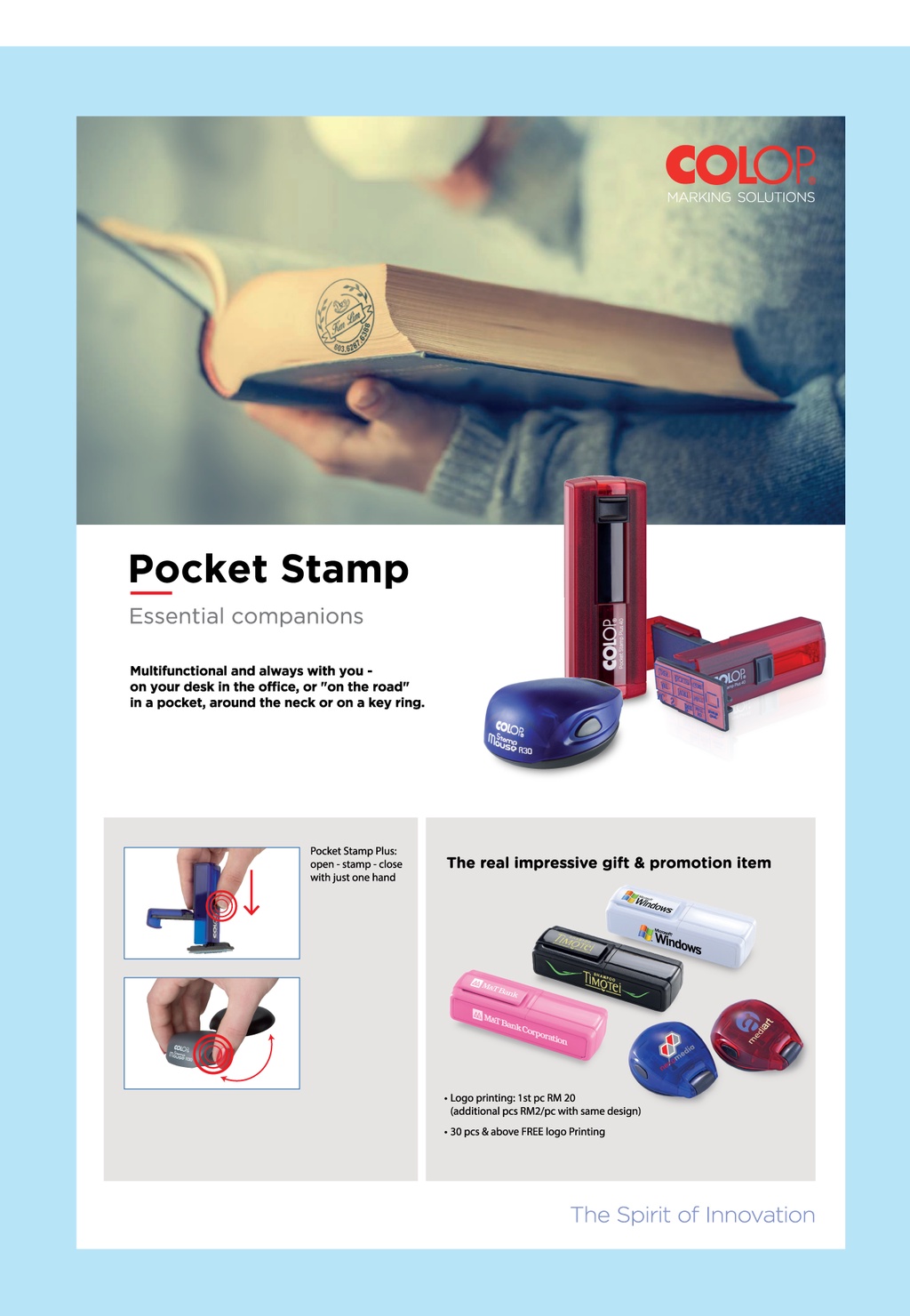 COLOP Cop Nama Stamp Chop Pocket Stamp Rubber Stamp Nurse Stamp Self ...