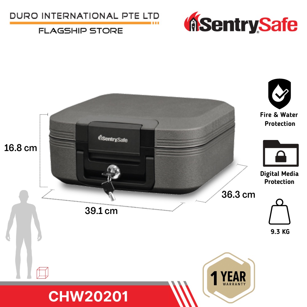SentrySafe - SentrySafe CHW20201 Fire & Water Proof Security Chest ...