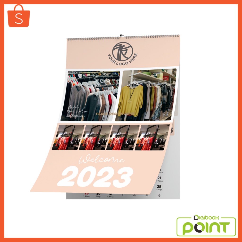 Custom Wall Calendar 2026 – 5 Sheets of 100g HVS, Zinc Clamp, Full ...