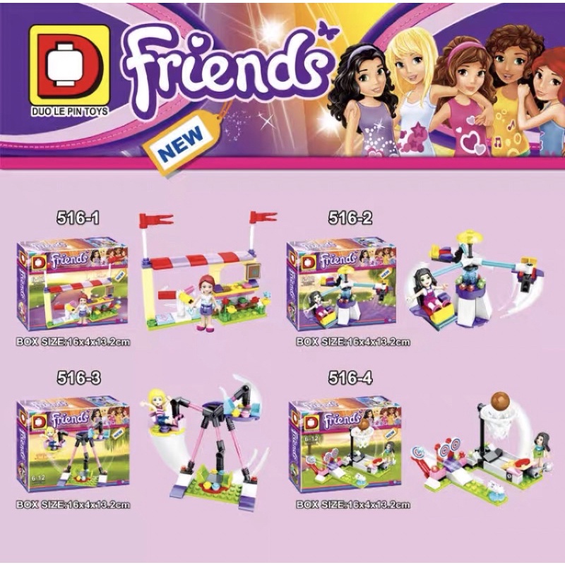 Blocks Friends Funfair 4in1 Building Block Toys For Kids Girls Toy ...