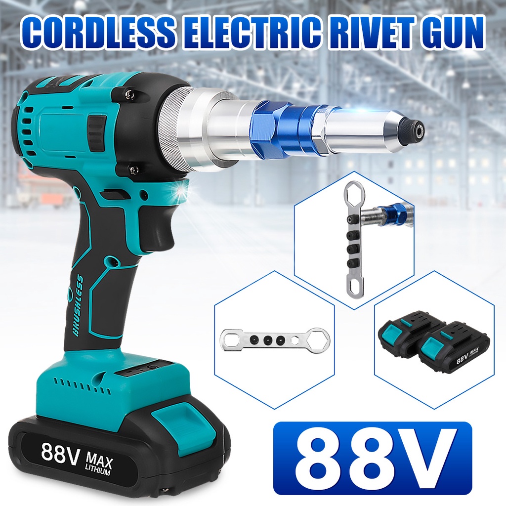 AC 110-240V Electric Rivet Guns 88V 3.0-5.0mm Brushess Automatic ...