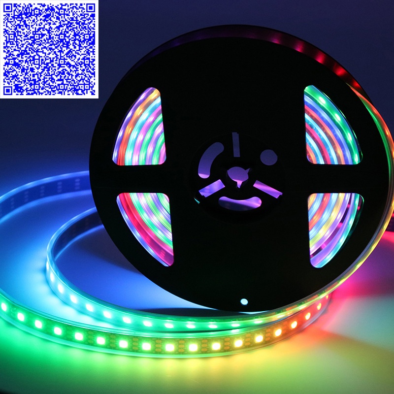 Full COLOR LED STICKER ARGB NEOPIXEL WS2812B 5V 74LED/1 METER ROLL ...