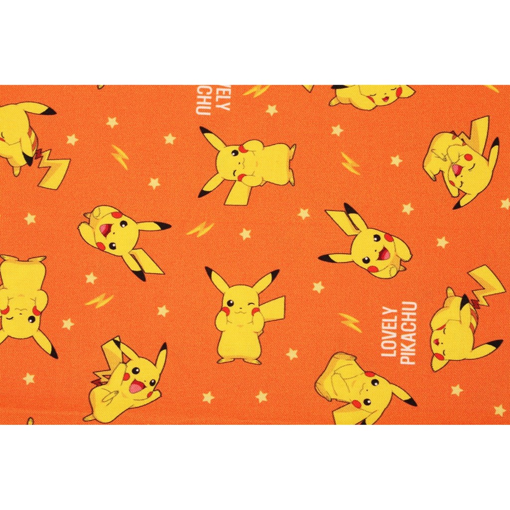 Pocket Monster, Pokemon, Pikachu Character Cotton 100% Licensed Fabric ...