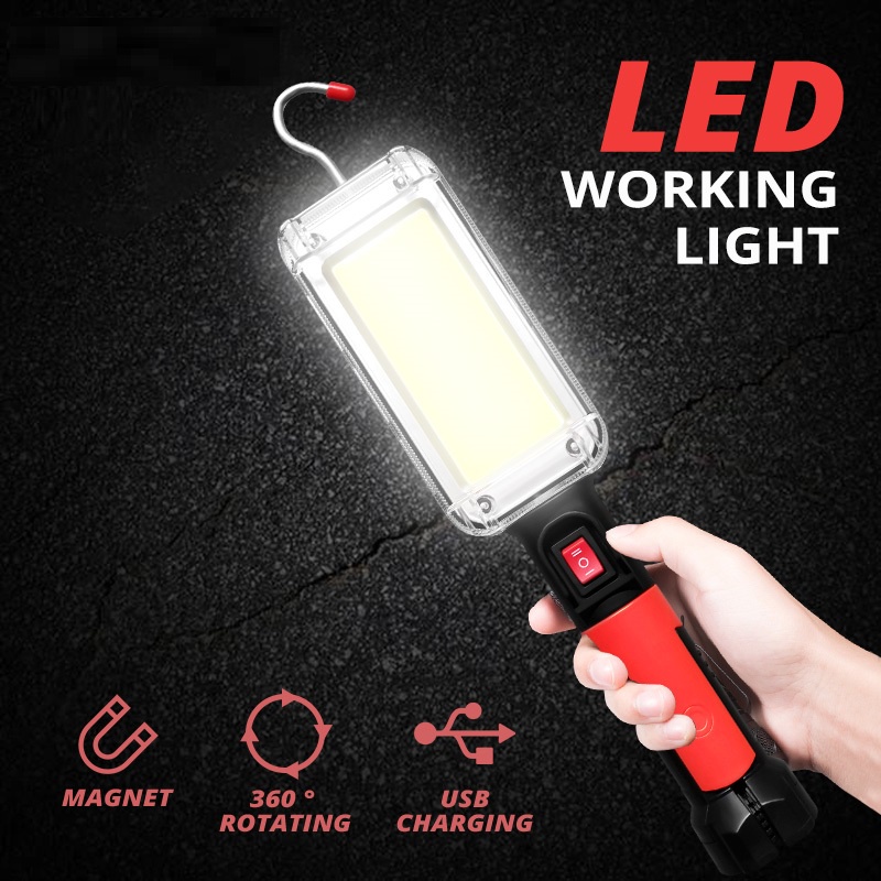 LED Work Light USB Rechargeable MultiFunctional Work Light LED Torch ...