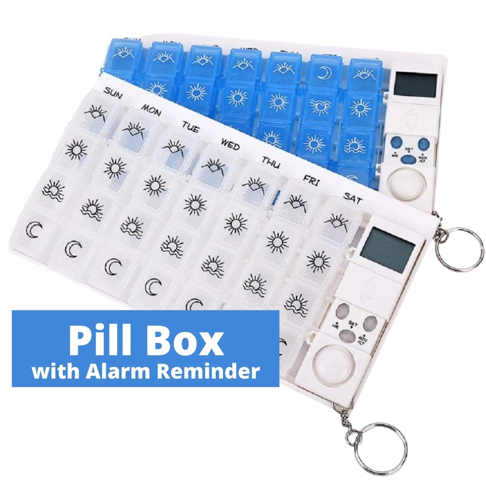 【SG】Large Weekly Pill Box Holder Organizer Medcine Case with Alarm ...