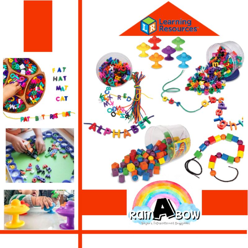 *Ready Stock* Learning Resources Uppercase or Lowercase Lacing Alphabet ...