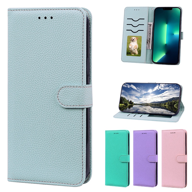 Case for iPhone 16 15 14 13 12 11 Pro Max Plus Soft Flip Lychee Leather Phone Case | Shopee ...