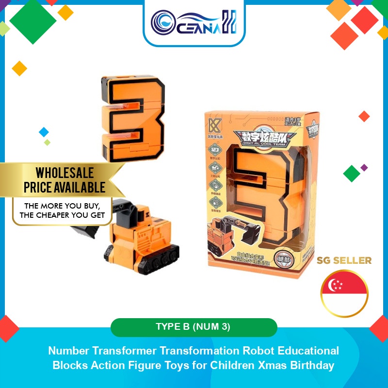 【SG Wholesale】Number Transformer Transformation Robot Educational ...
