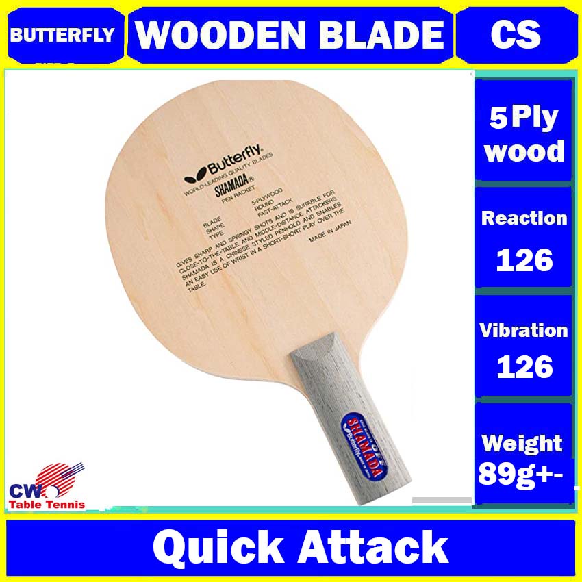 Butterfly Shamada - Penhold 5PLY WOODEN TABLE TENNIS BLADE PING PONG ...