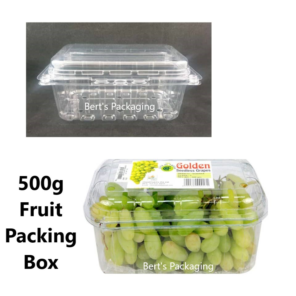 500g Fruit Box Packaging ±50pcs | Plastic Grape Box | Strawberry ...