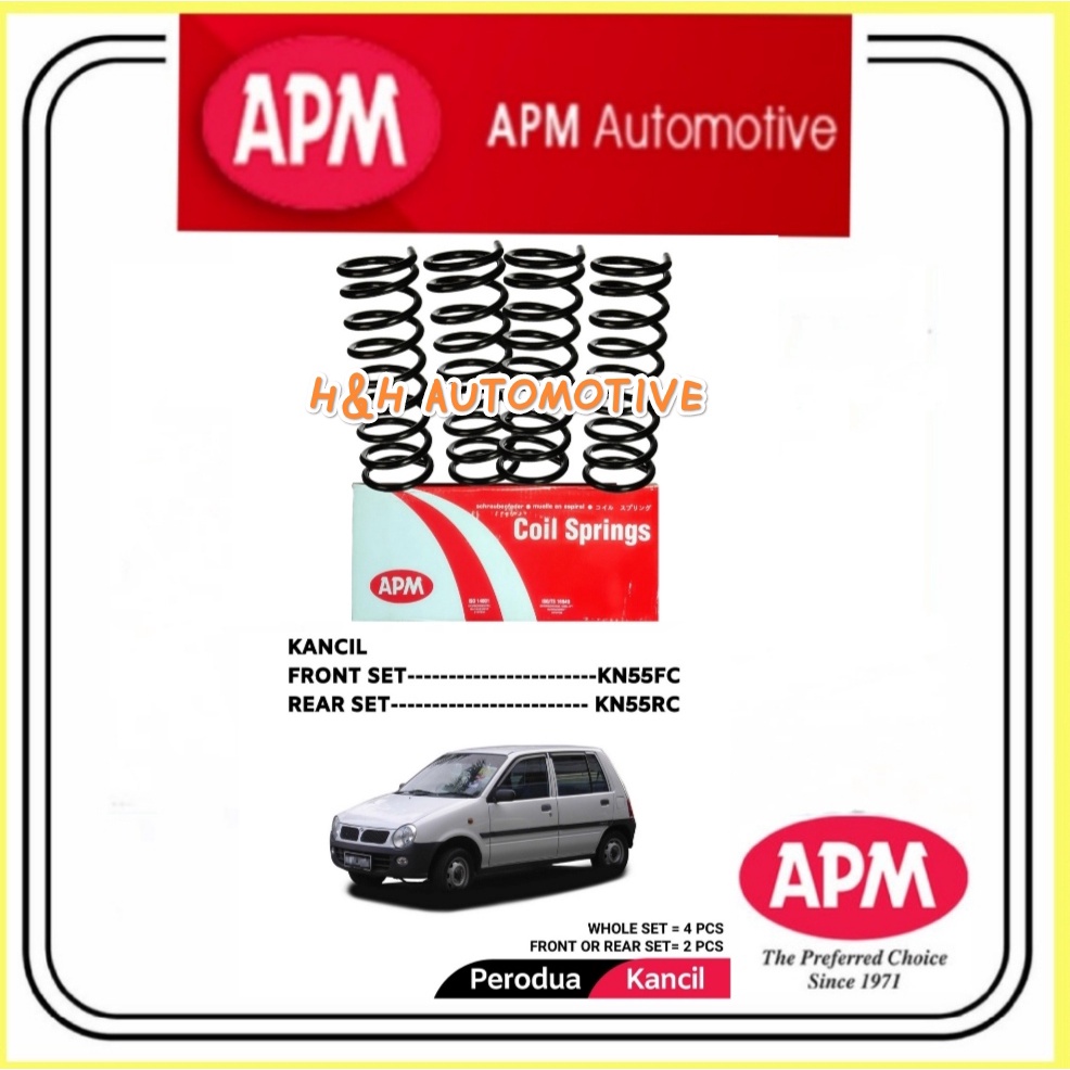 Apm Standard Coil Spring - Perodua Kancil ( Front / Rear ) | Shopee ...