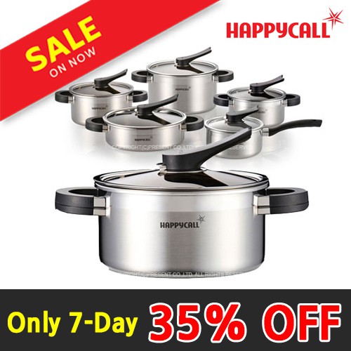 Happycall Stainless cooking Pots 16cm~24cm / happy call korea induction ...