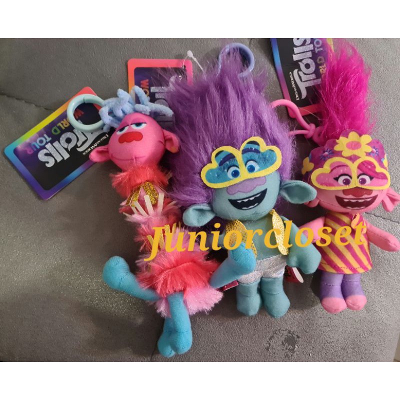 🆕️ authentic Dreamworks Trolls World Tour plushie w bag clip | Shopee ...