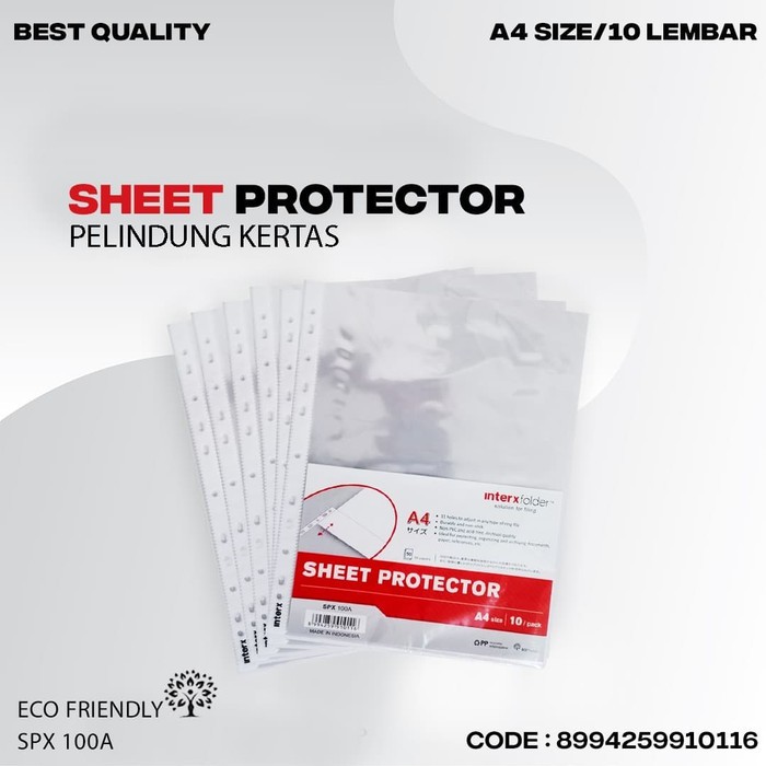 Sheet PROTECTOR A4 Waterproof Plastic binder 10 Sheets Of Paper ...