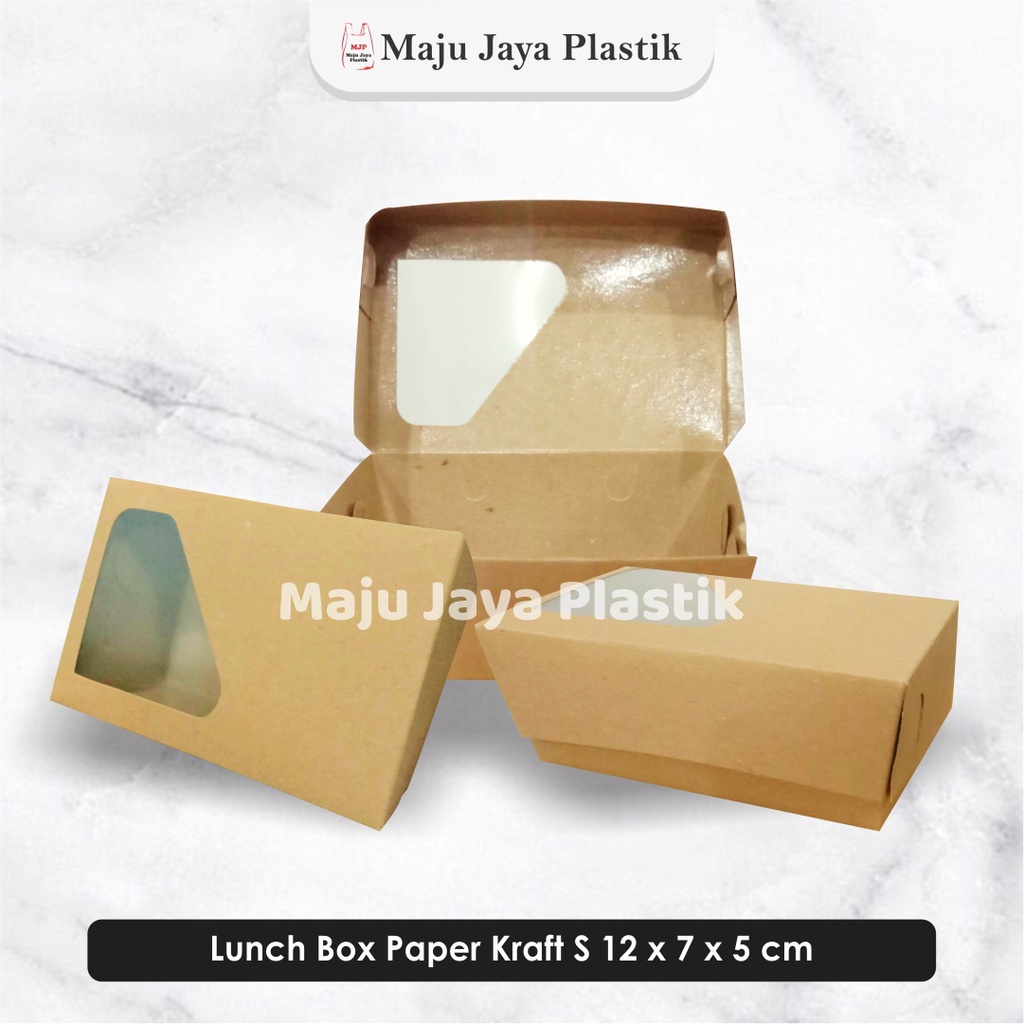 Kraft Mica Paper Food Box 12x7x5 cm | Eco-Friendly Laminated Lunch Box ...
