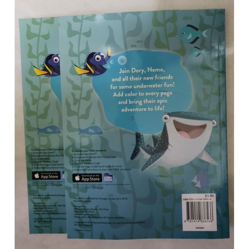 Deep-Sea Dreams (Disney Pixar Finding Dory 96 pages Coloring Book ...