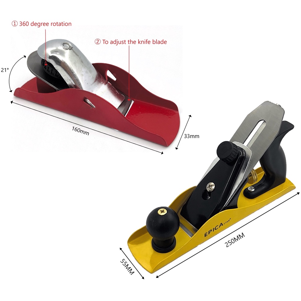 [SG STOCK] BLOCK PLANER Adjustable Blade Ebony Hand Shaver Woodworking ...