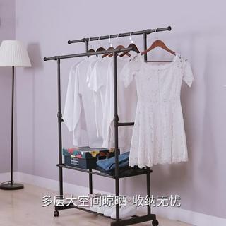 YOULITE Balcony Clothes Hanger With Wheels Drying Rack Coat Rack ...