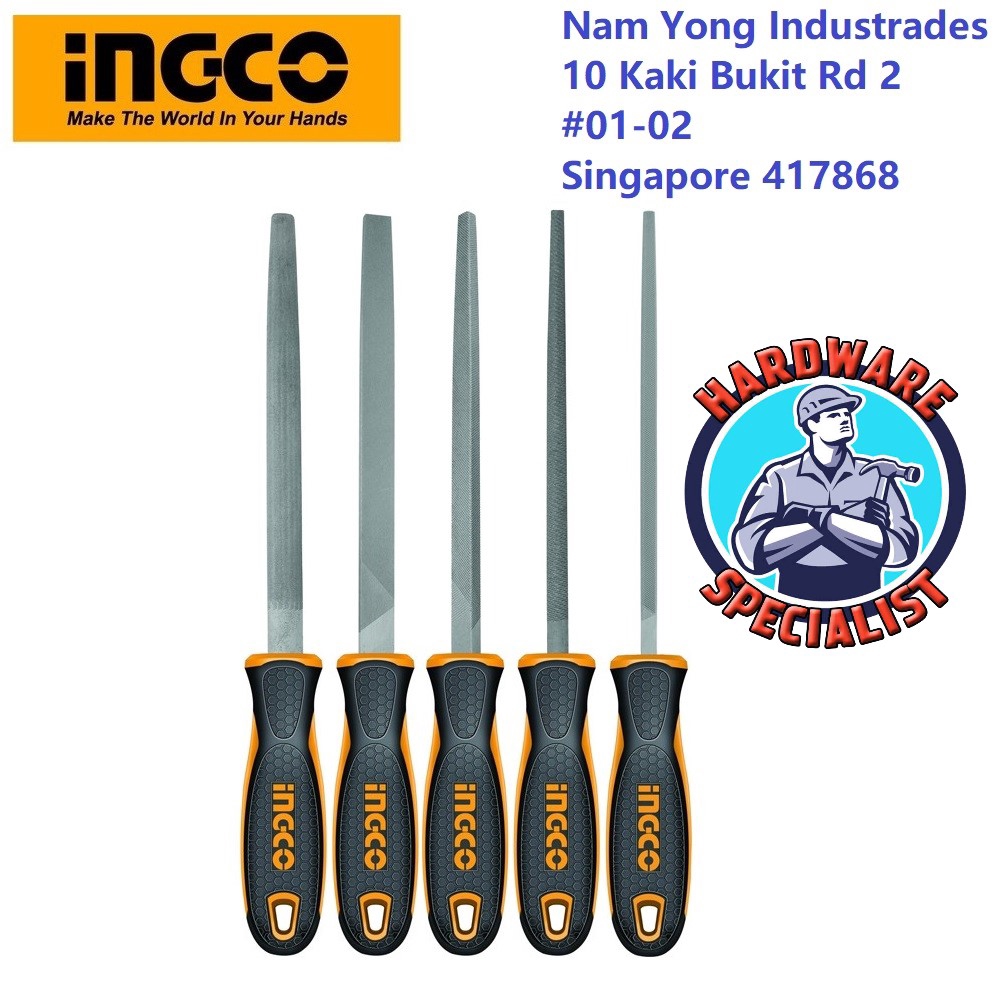Ingco HKTFS0508 5PCS Steel File Set / Hand File / Wood Working File ...