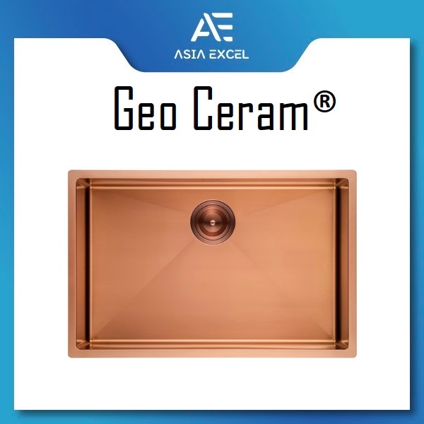 GEO CERAM RGX110-65R10 ROSE GOLD STAINLESS STEEL KITCHEN SINK | Shopee ...