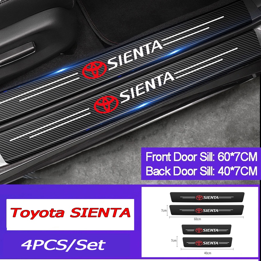 Toyota Door Sill Side Step Anti Scratch Protector Carbon Fibre ...