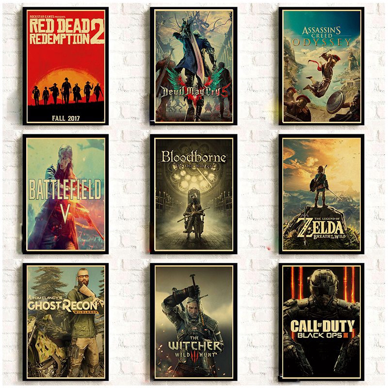 Classic Game Retro Poster Vinatge Wall Decoration Good Quality Printed ...