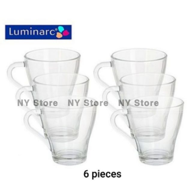 Luminarc Coffee Cup Cawan Set Mahak 280ml ARC300 Glass Tea Mug 6pcs ...