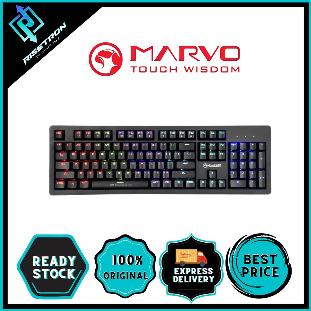 Marvo KG916 114Keys Anti-Ghosting Mechanical Gaming Keyboard | Shopee ...