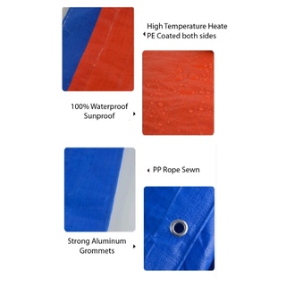 Blue Orange Water Resistance Waterproof Flexible Sheet Tarpaulin Sheet ...