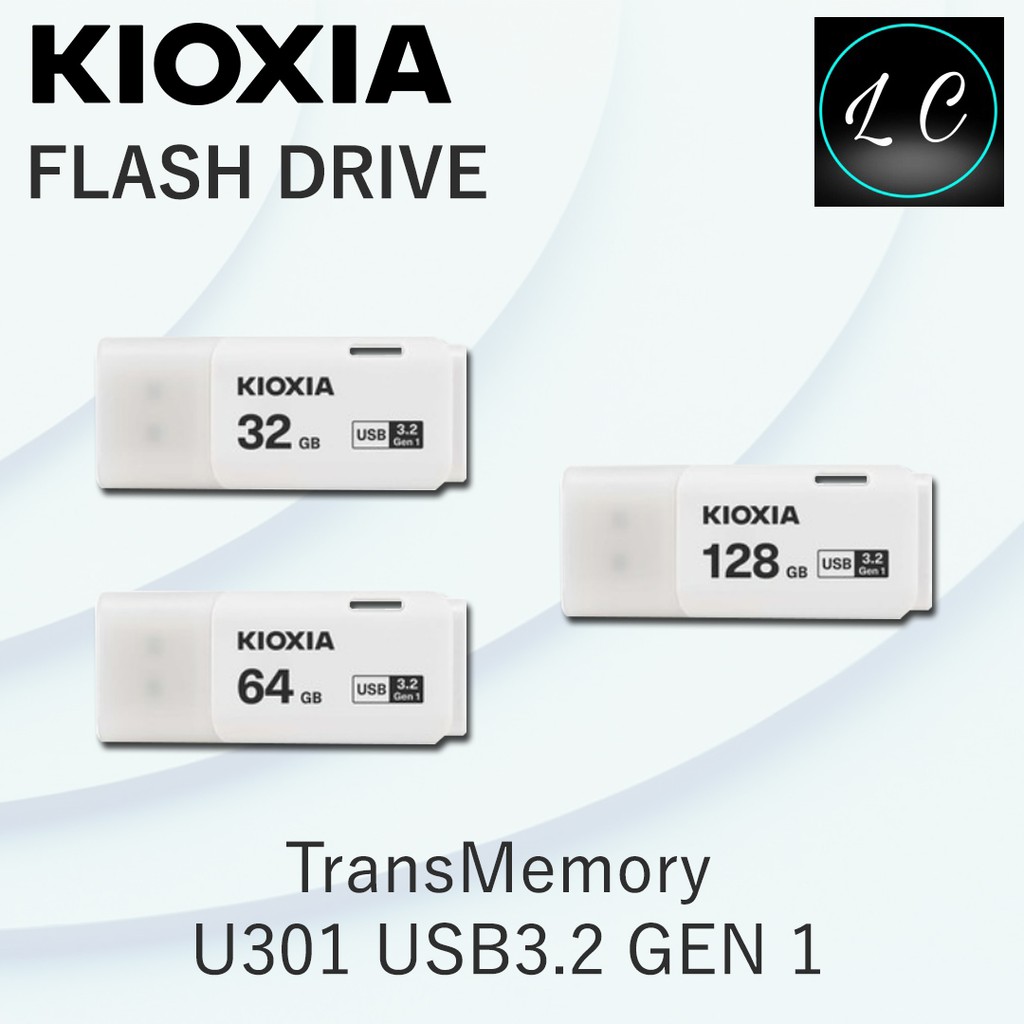 KIOXIA TransMemory U301 Pendrive USB 3.2 Gen 1 Flash Drive with 16GB/32GB/64GB/128GB | Shopee ...