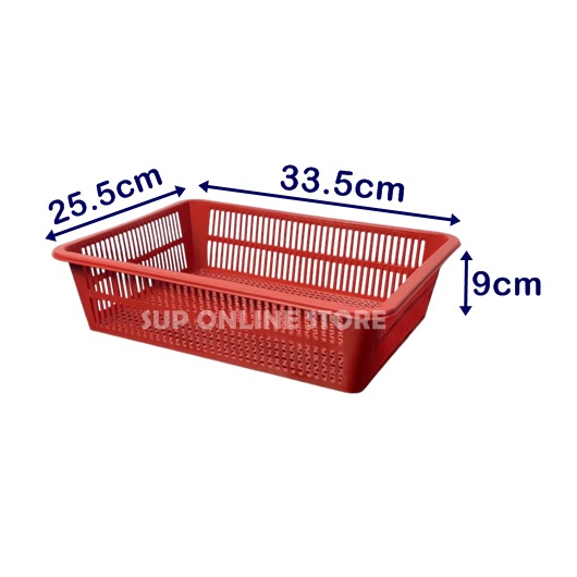 Rectangular Plastic Colander Basket / Red Hamper Tray / Square Basket ...