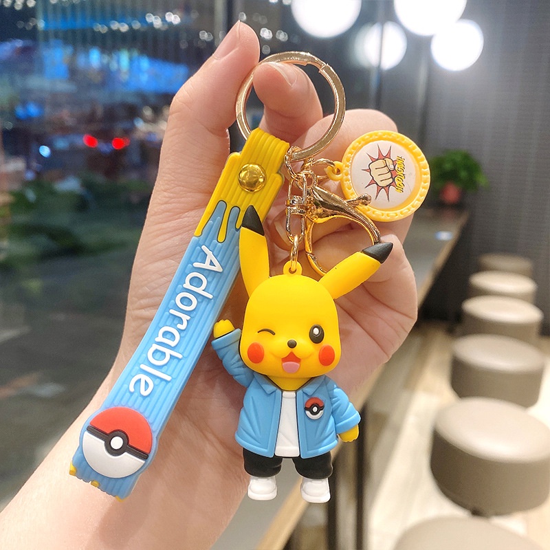 3D Pokemon Pikachu Keychain, Stylist keychain, Birthday , Fashion ...
