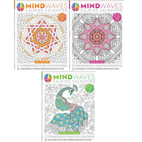 Mindwaves Calming Colouring: Flora & Fauna/Mandalas/Patterns (Hinkler ...