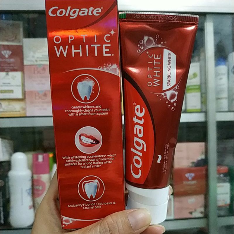 Colgate OPTIC WHITE TOOTHCARE 100G, REMOVES YELLOW WHITE TEETH AFTER ...