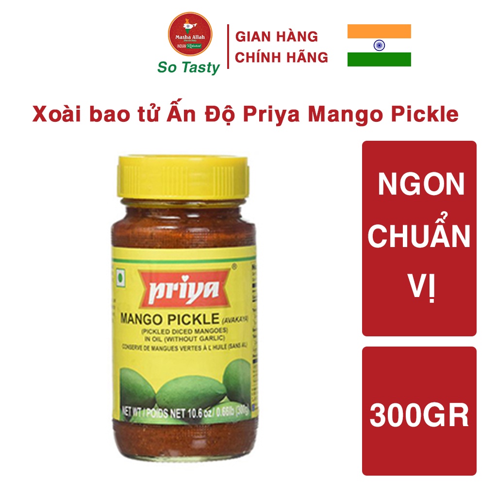 Indian baby Mango Priya Mango Pickle 300GR delicious and authentic - So ...