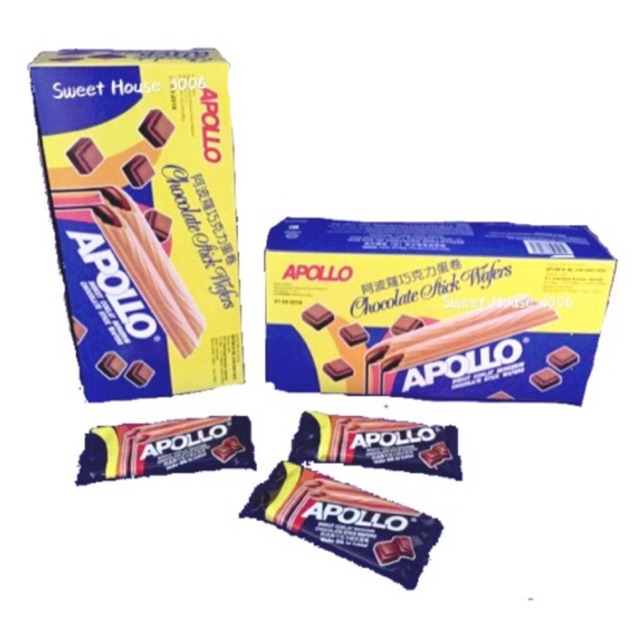 Apollo Chocolate Wafer Stick Cream 11G x 30'S Childhood Snack Memories Old Snack Biskut ...